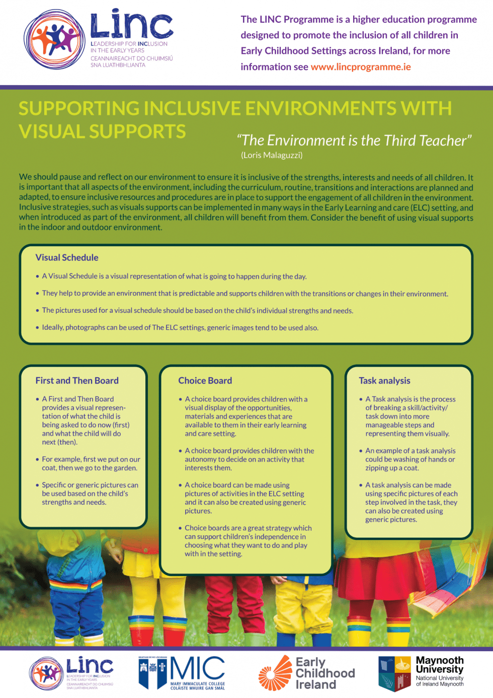 LINC Programme Posters | The Leadership for Inclusion in the Early Years (LINC) Programme