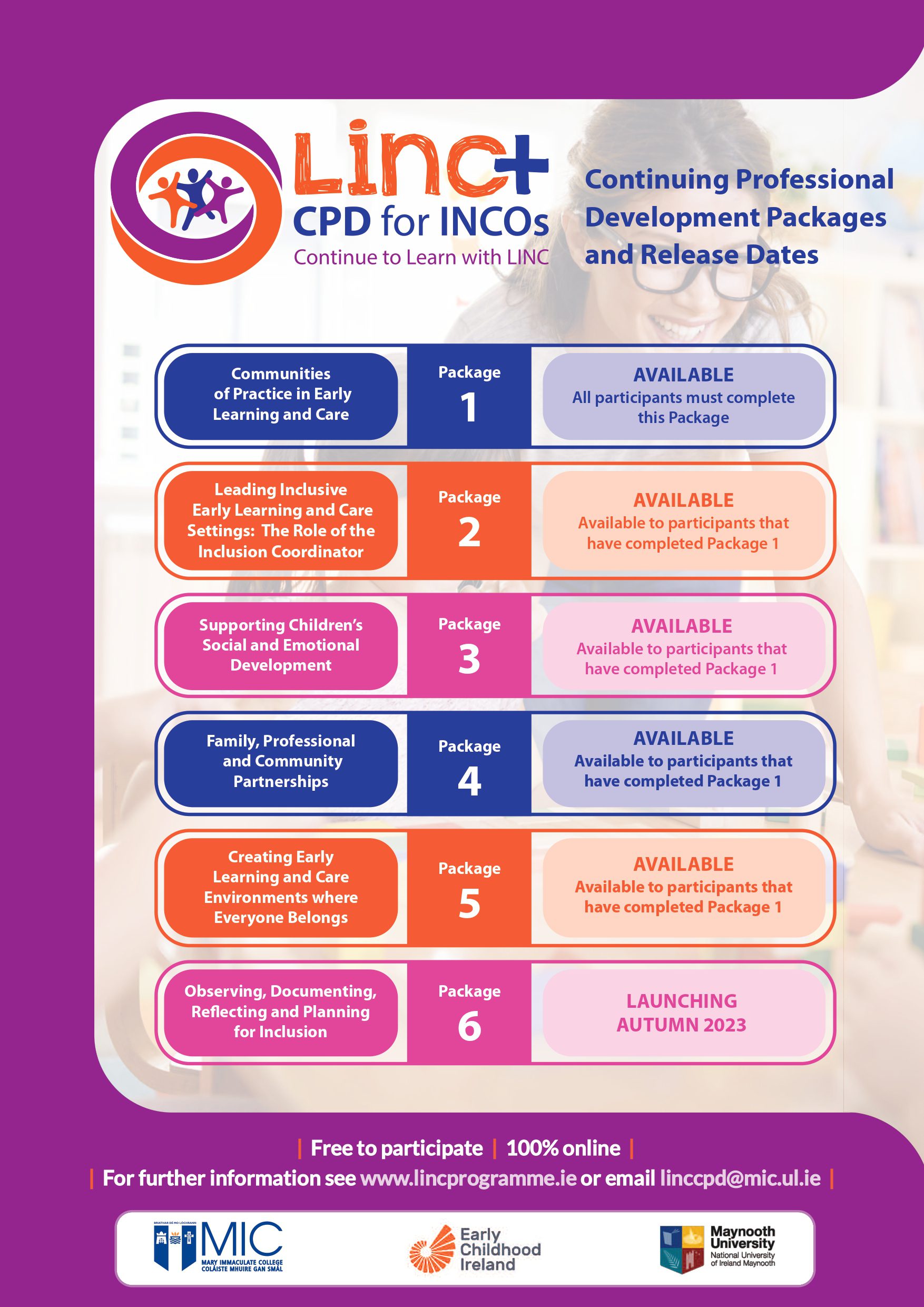 CPD for INCOs. | Leadership for Inclusion, LINC Programme CPD for INCOs.